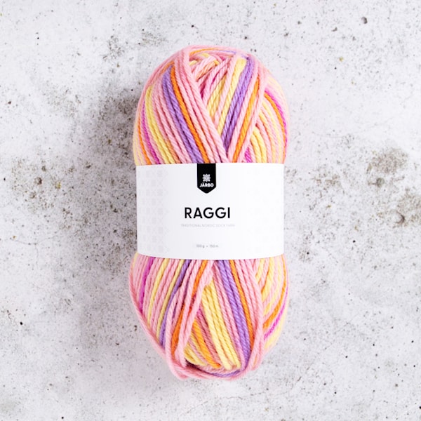Raggi Garn Ullmix 100 g Natur (1500) Järbo, (svart, vit + 52 andra ...