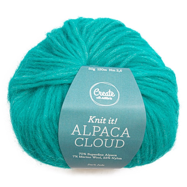 Alpaca Cloud 50 g Adlibris (dark jade, cream-white+ 17 muuta väriä ...